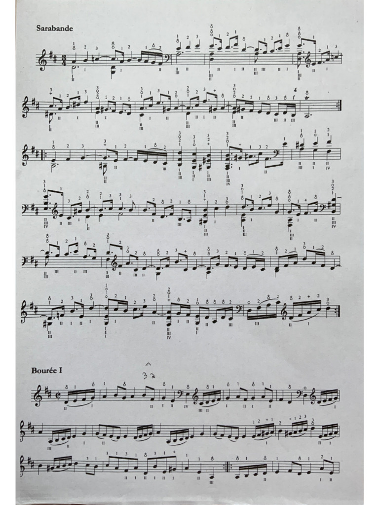 Bach 4th Suite Bouree | PDF