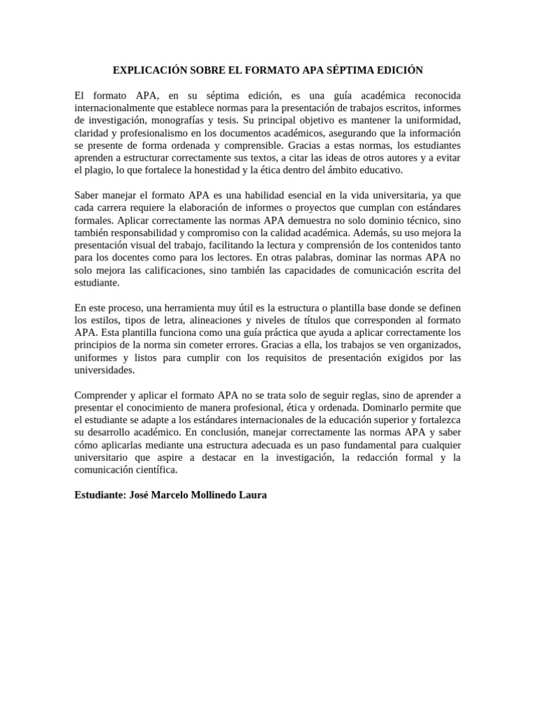 Guía del Formato APA Séptima Edición | PDF