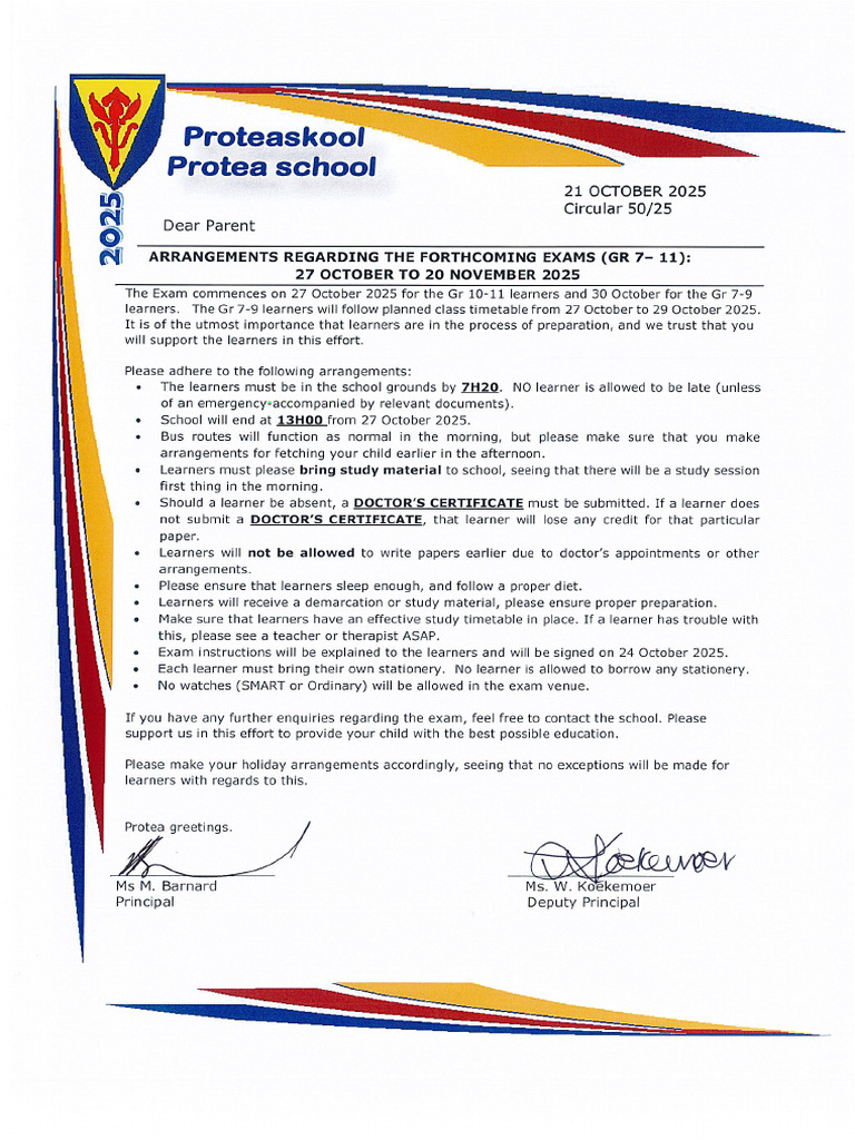 Exam Letter | PDF