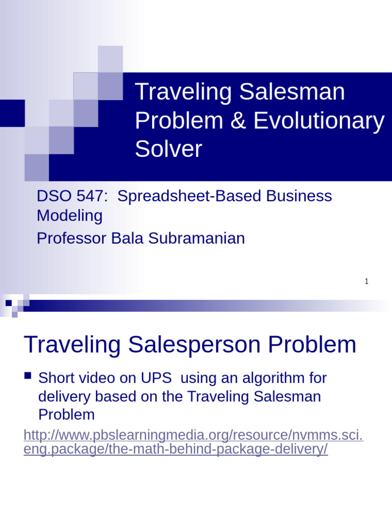 Lecture 9 - Traveling Salesman Problem | PDF | Mathematical Optimization | Applied Mathematics