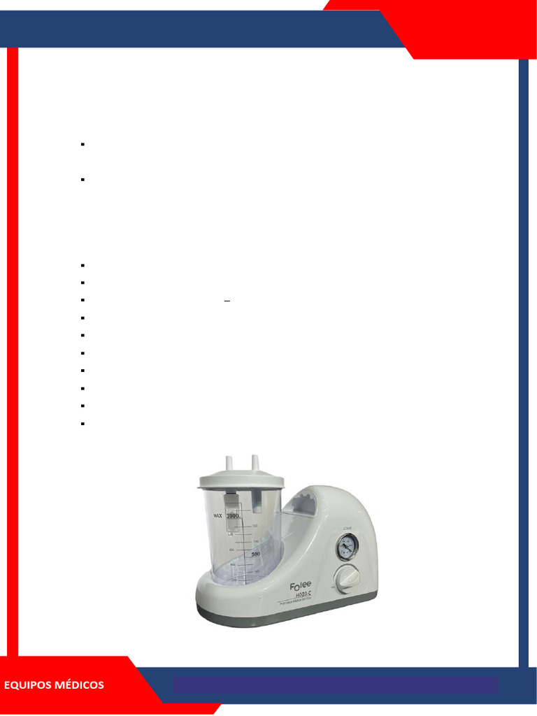 Ficha Tecnica - Aspirador Secrecion Portatil Folee h003-c | PDF