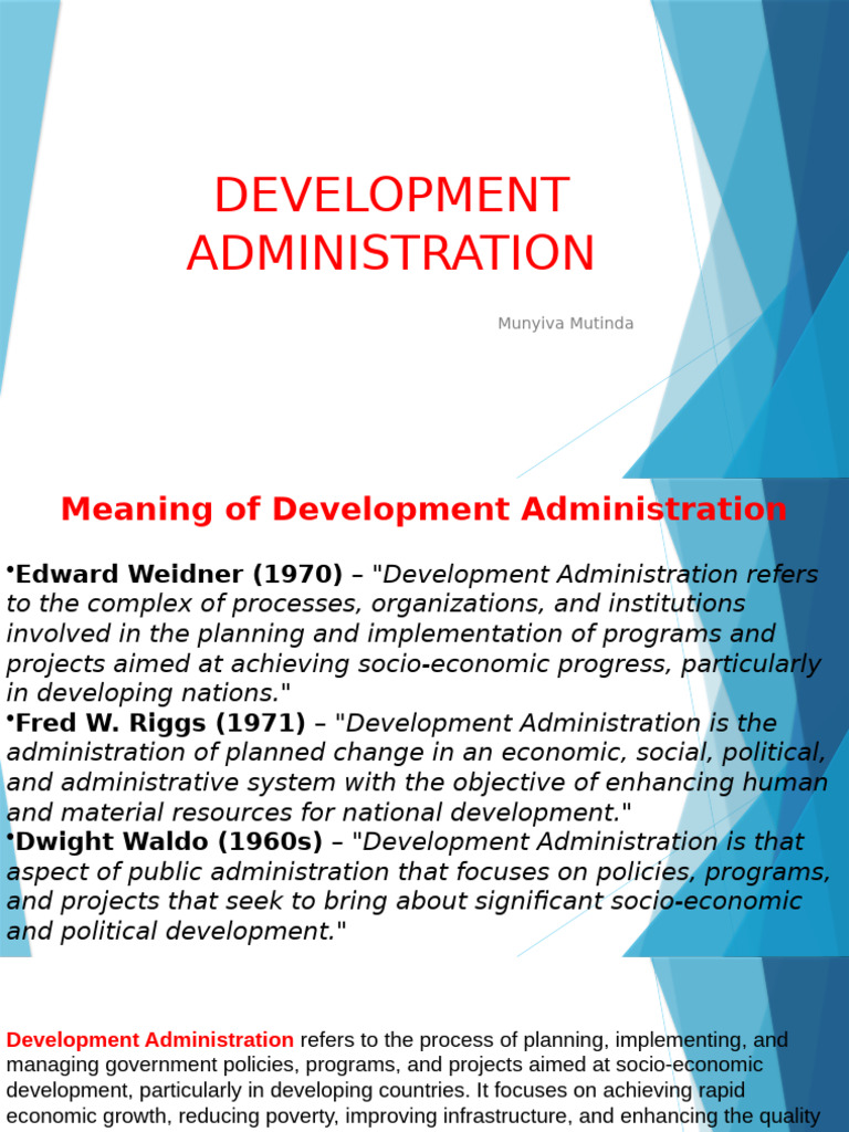 Understanding Development Administration | PDF | Governance | Public ...