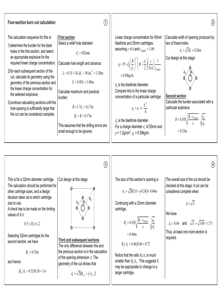 Burn Cut Calculation Guide | PDF