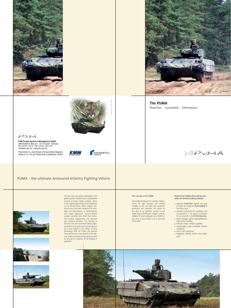 PUMA Armoured Infantry Fighting Vehicle | PDF | Tanks | Military Vehicles