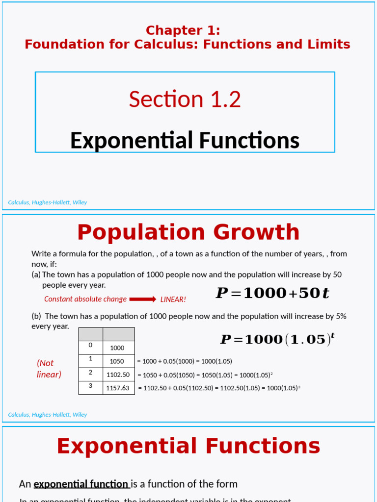 Sec1 2 ExponentialFunctions | PDF | Exponential Function | Function (Mathematics)