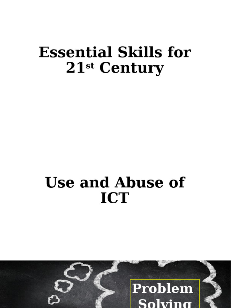 Essential Skills For 21st Century | PDF