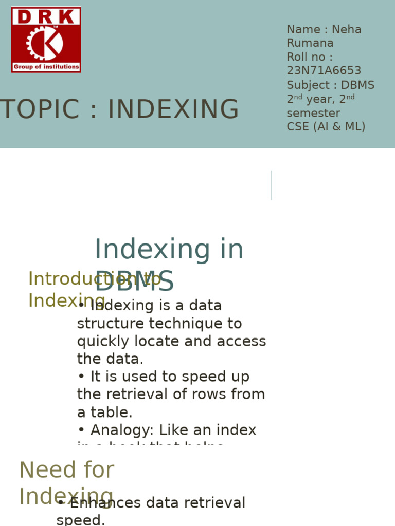 Indexing | PDF