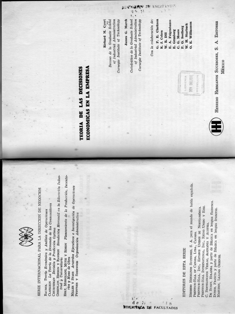 CYERT, Teoria de Las Dec. Econo.001 | PDF