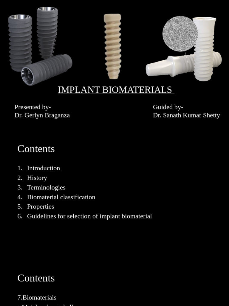 Overview of Implant Biomaterials | PDF | Corrosion | Strength Of Materials