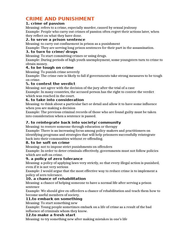 Crime and Punishment | PDF | Crimes | Crime & Violence