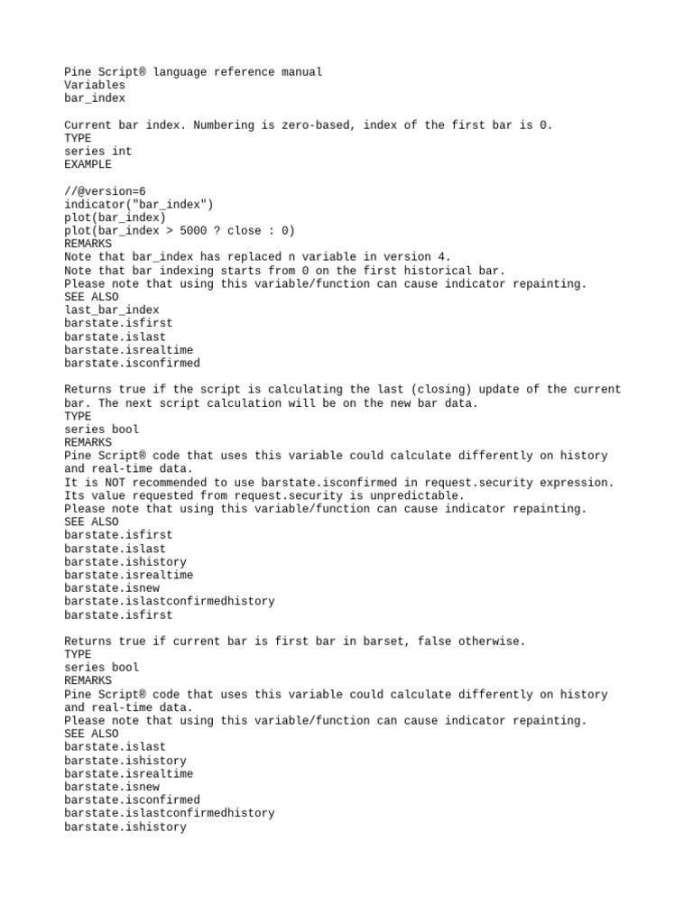 Pine Script barstate.isconfirmed Guide | PDF | Dividend | Computer ...