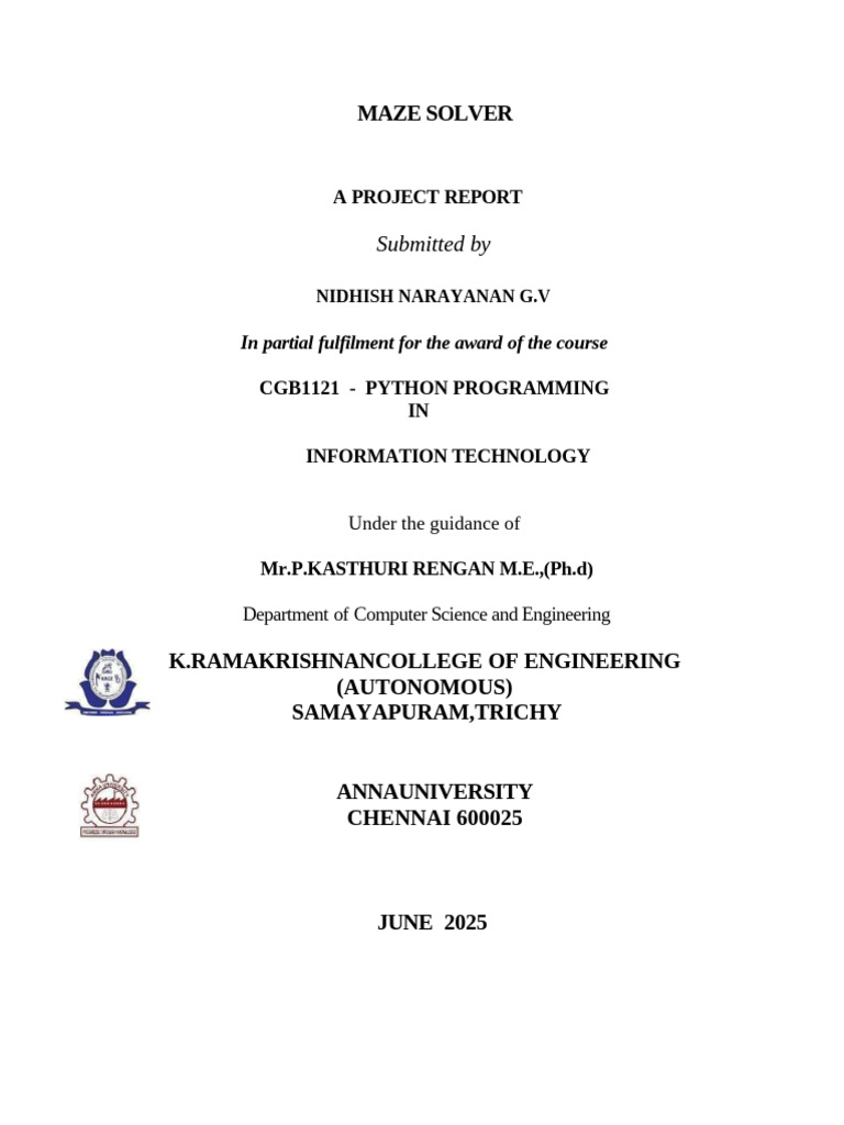 Nidhish Narayanan G.V (f2434) Python | PDF | Engineering | Artificial Intelligence