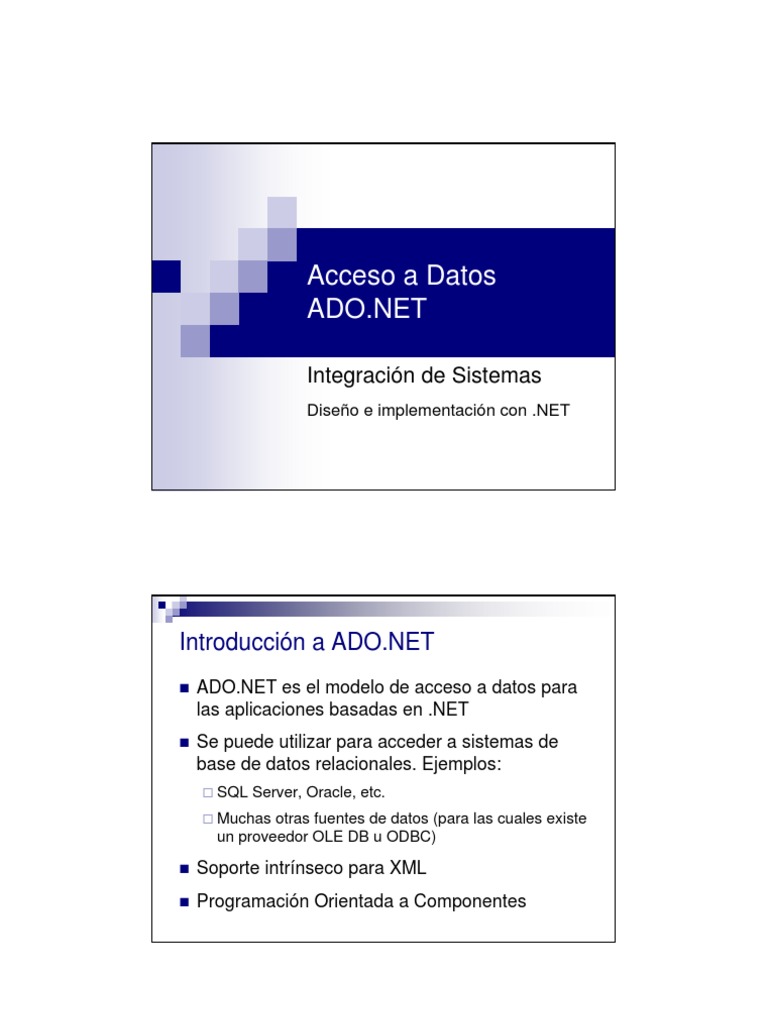 03-ADO.NET | PDF | Active X Data Objects | Servidor SQL de Microsoft