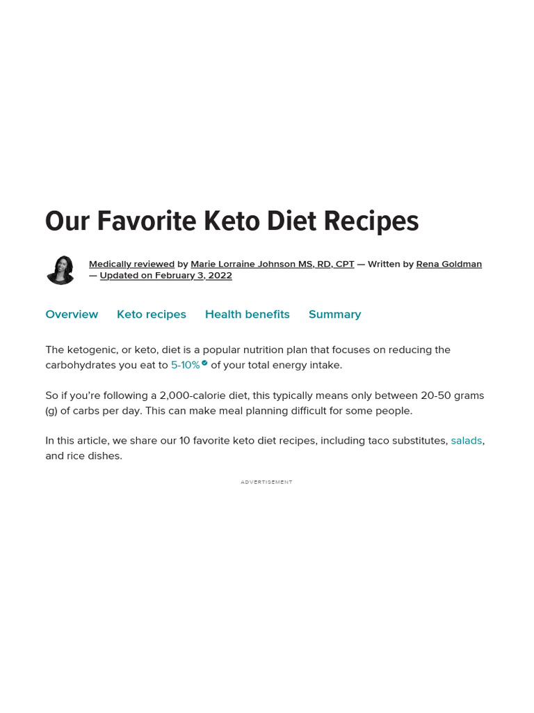 10 Fantastic Keto Recipes | PDF | Dieting | Low Carbohydrate Diet