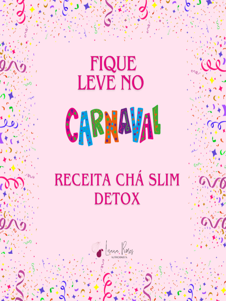Receita de Chá Slim Detox Energizante | PDF