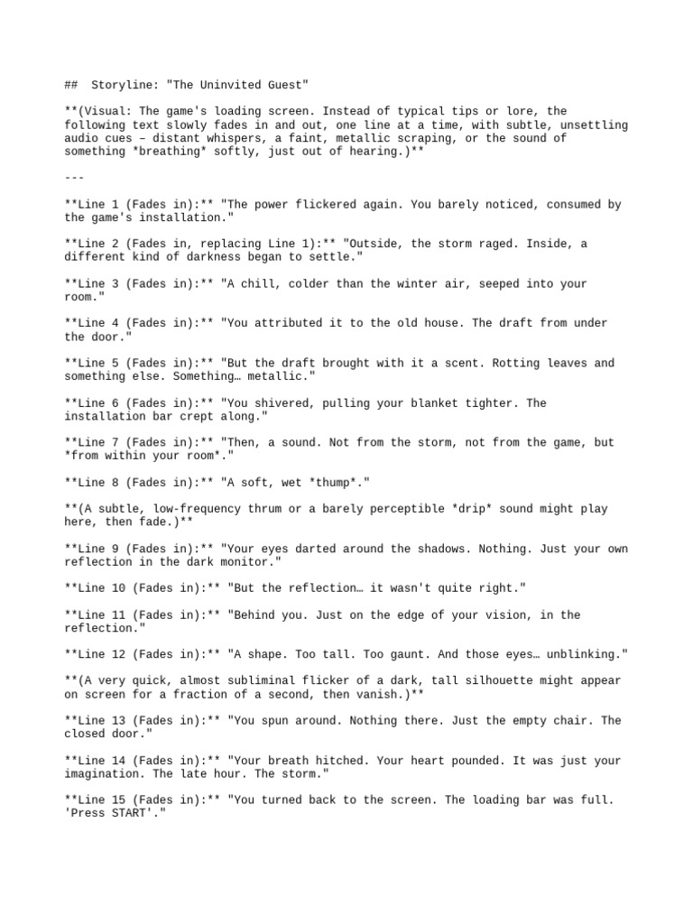 The Uninvited Guest Story | PDF