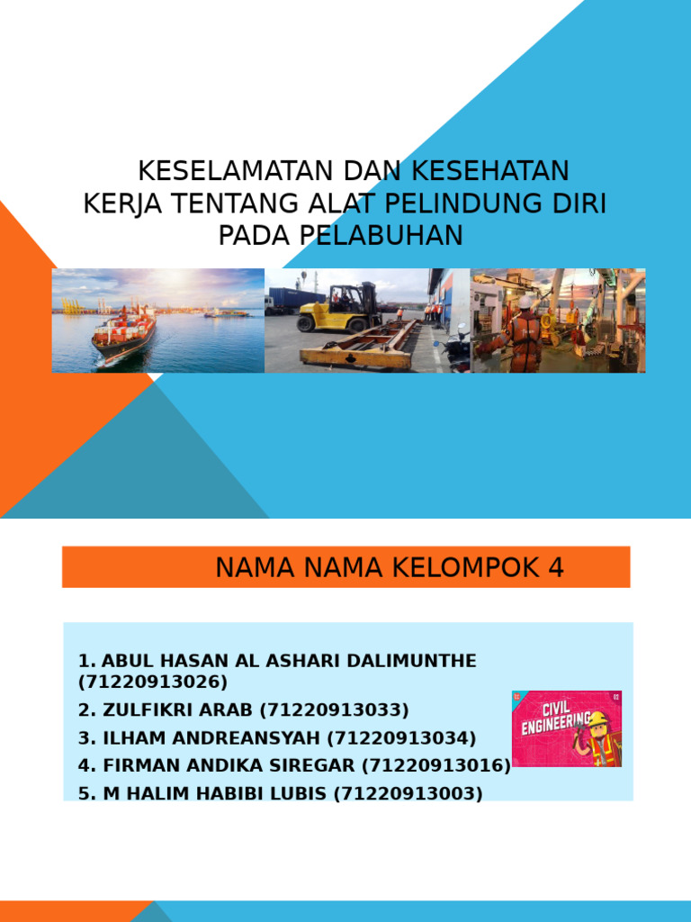 Keselamatan Dan Kesehatan Kerja Tentang Apd Pada Pelabuhan | PDF