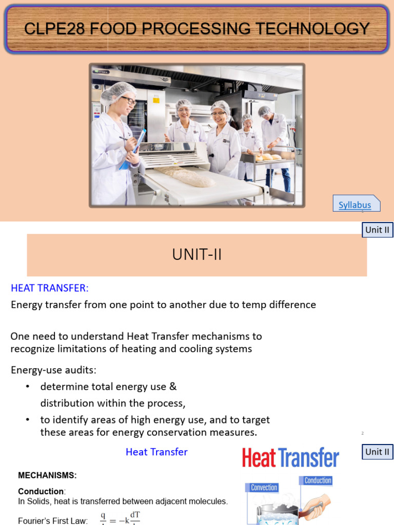FPT PPT - Unit II | PDF | Enthalpy | Heat Transfer