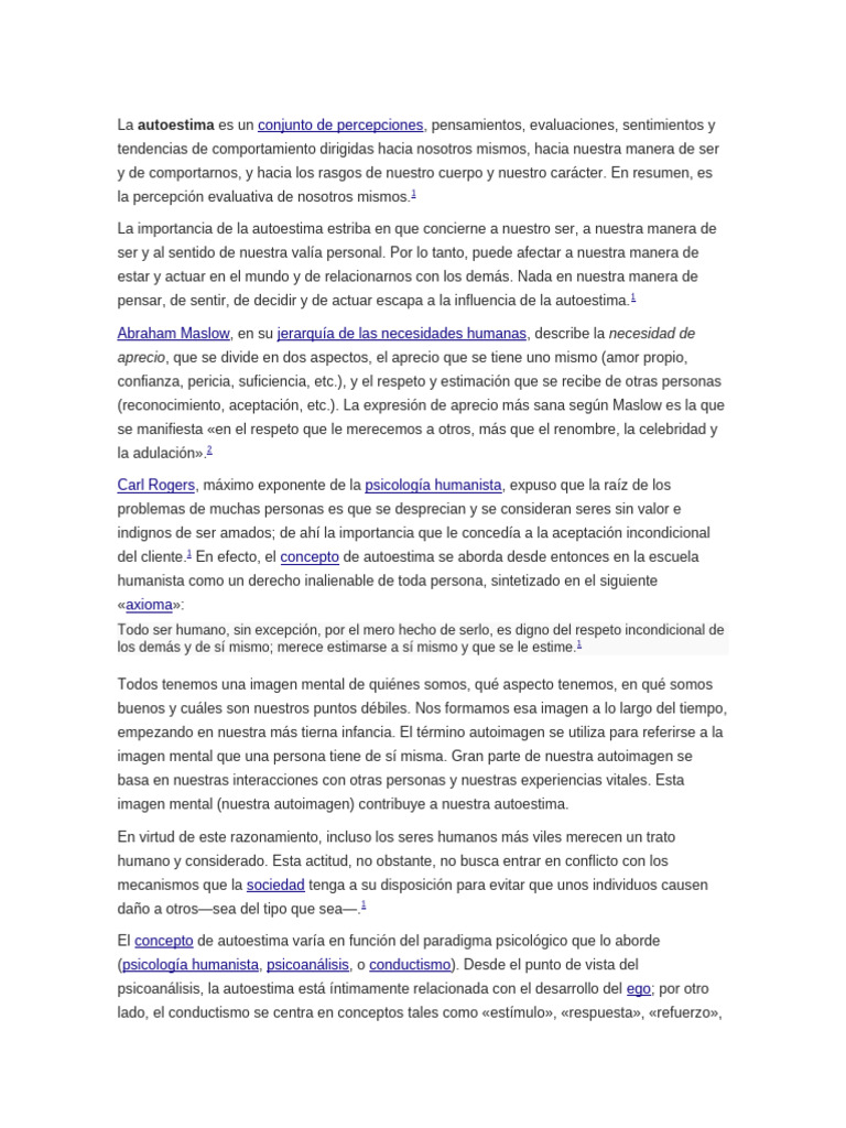 Auto Estim A | PDF | Autoestima | Sicología