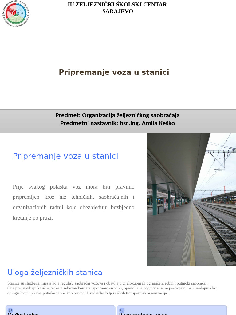 Pripremanje Voza U Stanici | PDF