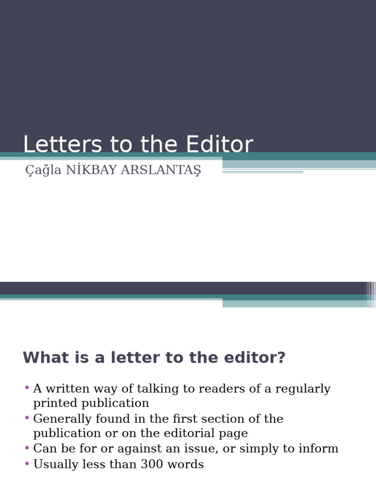 Guide to Writing Letters to the Editor | PDF | Letter To The Editor