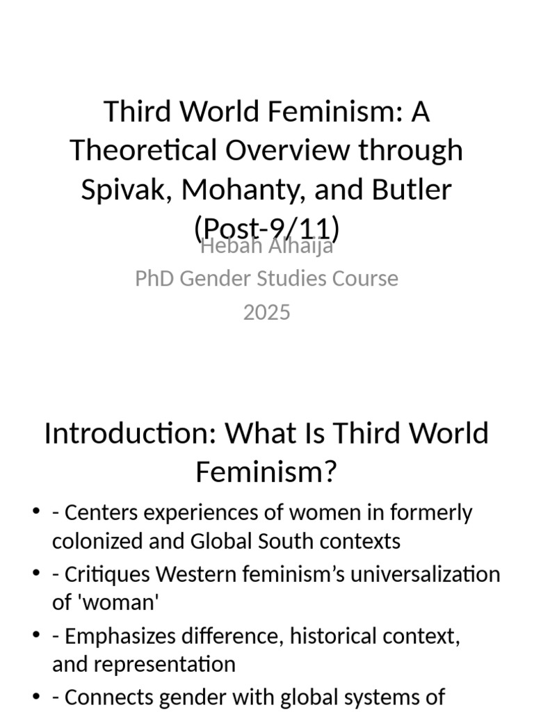 Third World Feminism Presentation HebahAlhaija | PDF