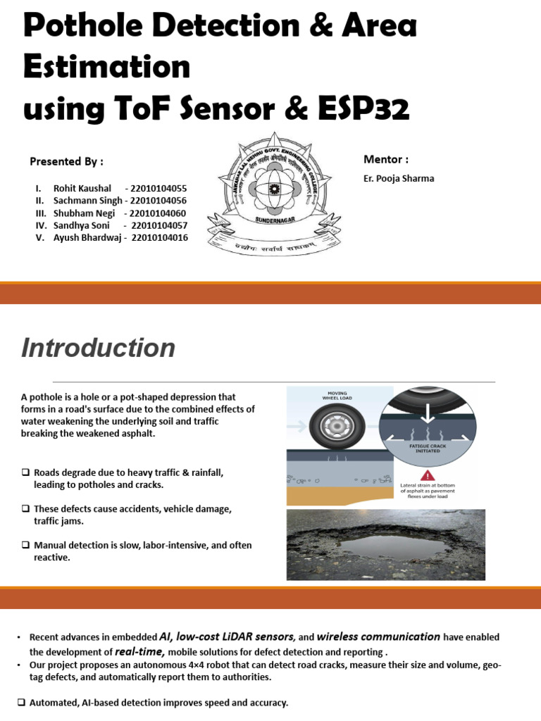 Pothole Presentation 01 | PDF | Lidar | Image Segmentation