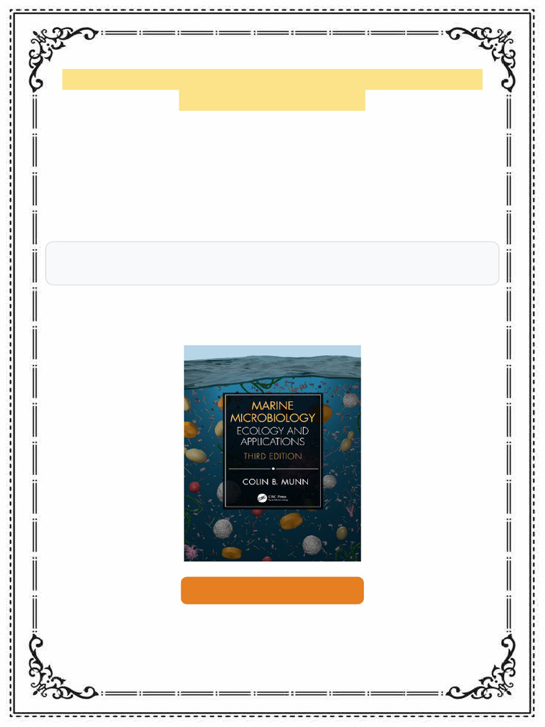 Marine Microbiology: Ecology & Applications Third Edition Colin B. Munn ...