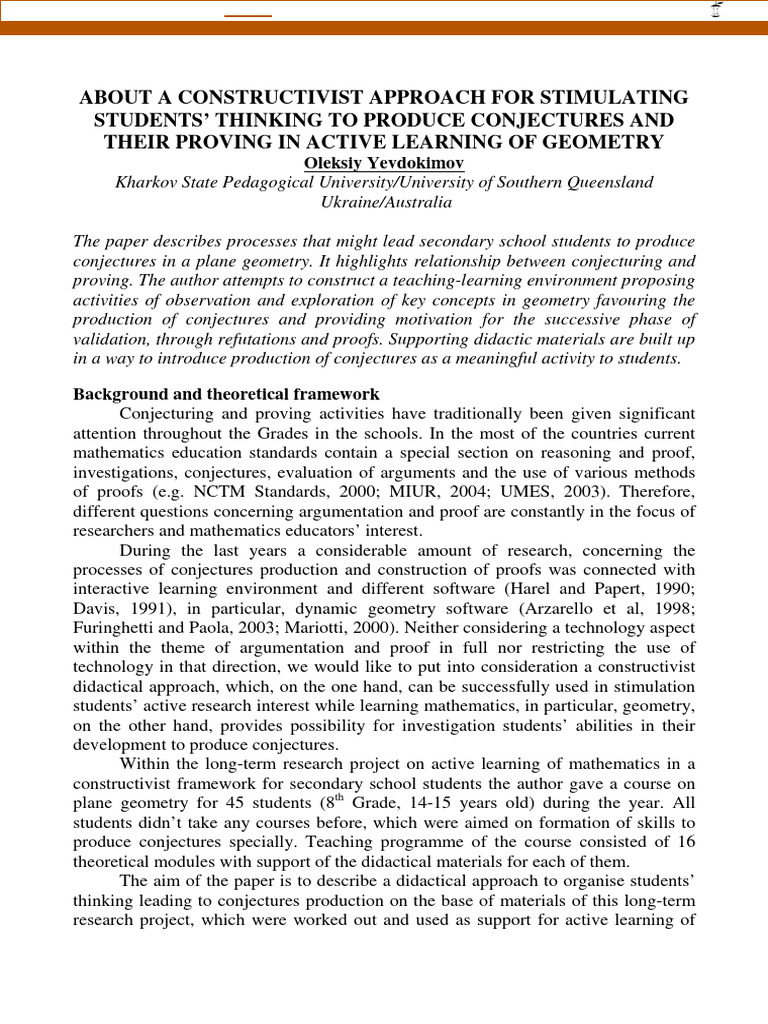 About A Constructivist Approach For Stimulating Students' Thinking | PDF | Constructivism ...