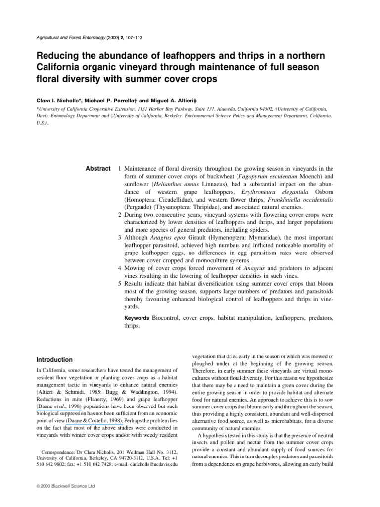 1 - Leafhopper Control and Flowering Resources | PDF | Biological Pest ...