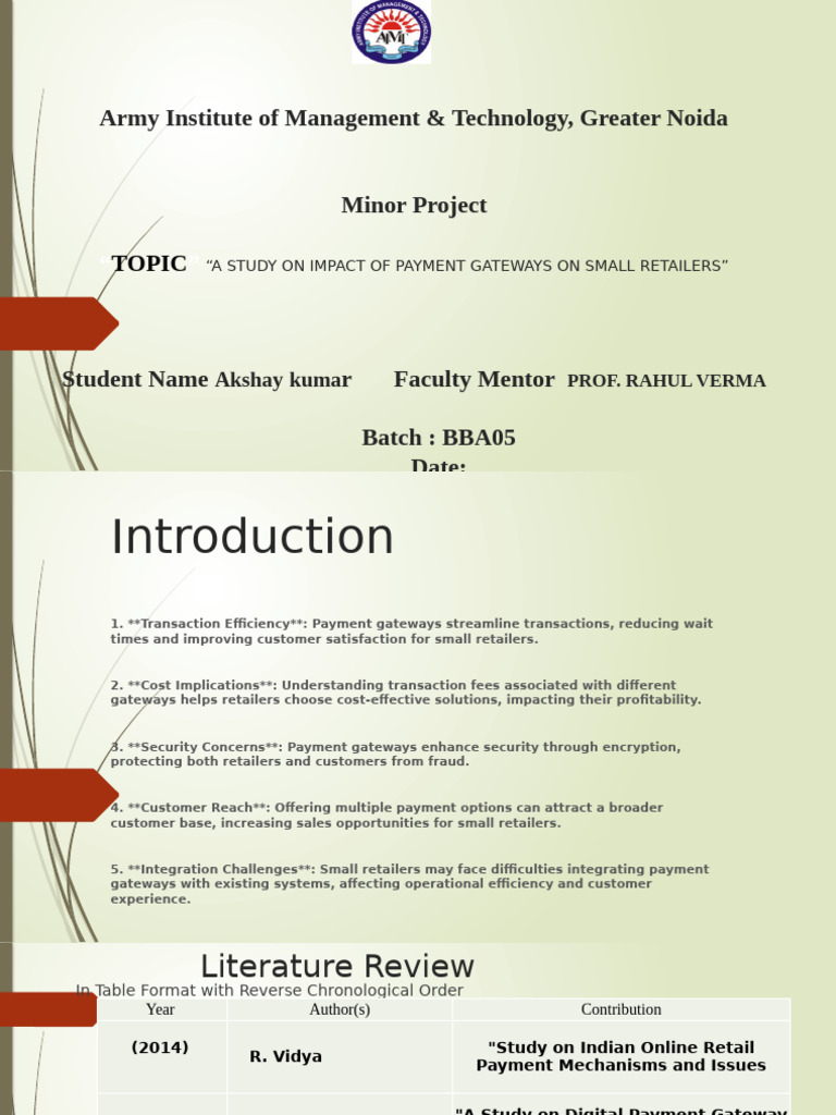 Minor Project Presentation Template | PDF | Methodology | Retail