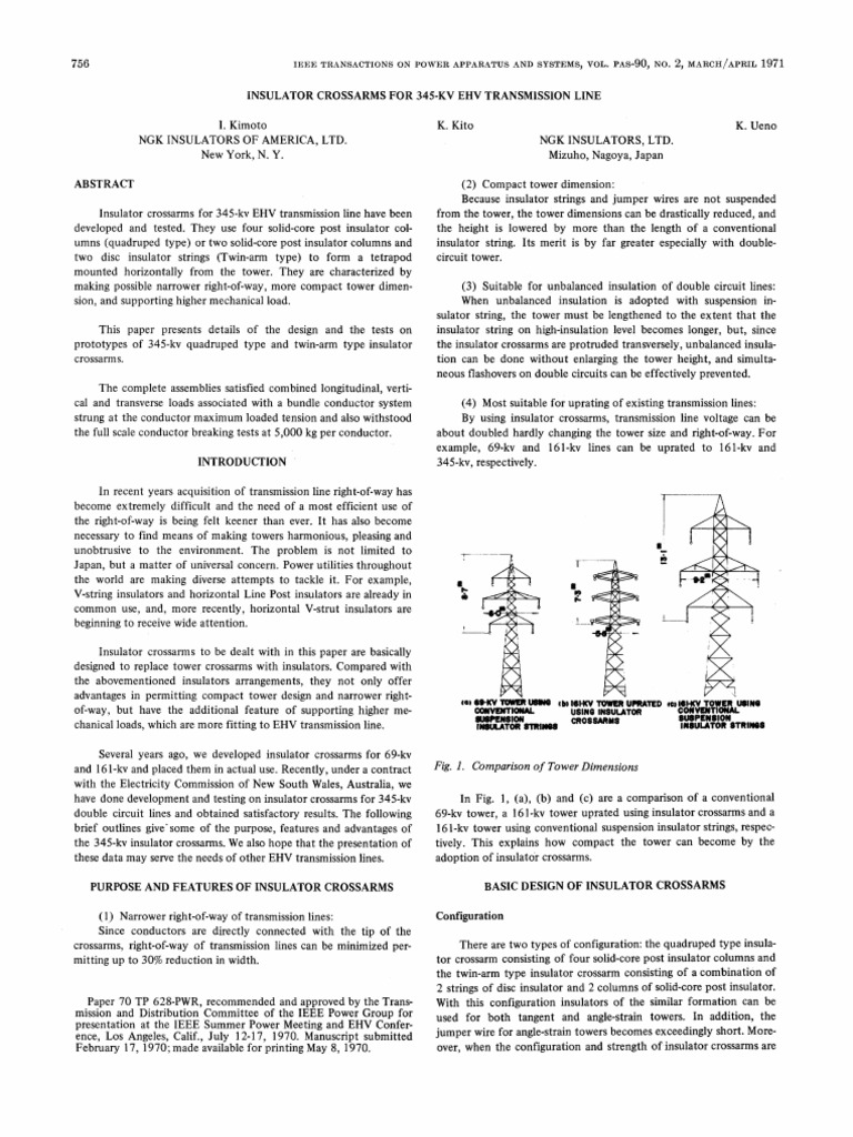 345-kV EHV Insulator Crossarms Design | PDF | Insulator (Electricity ...