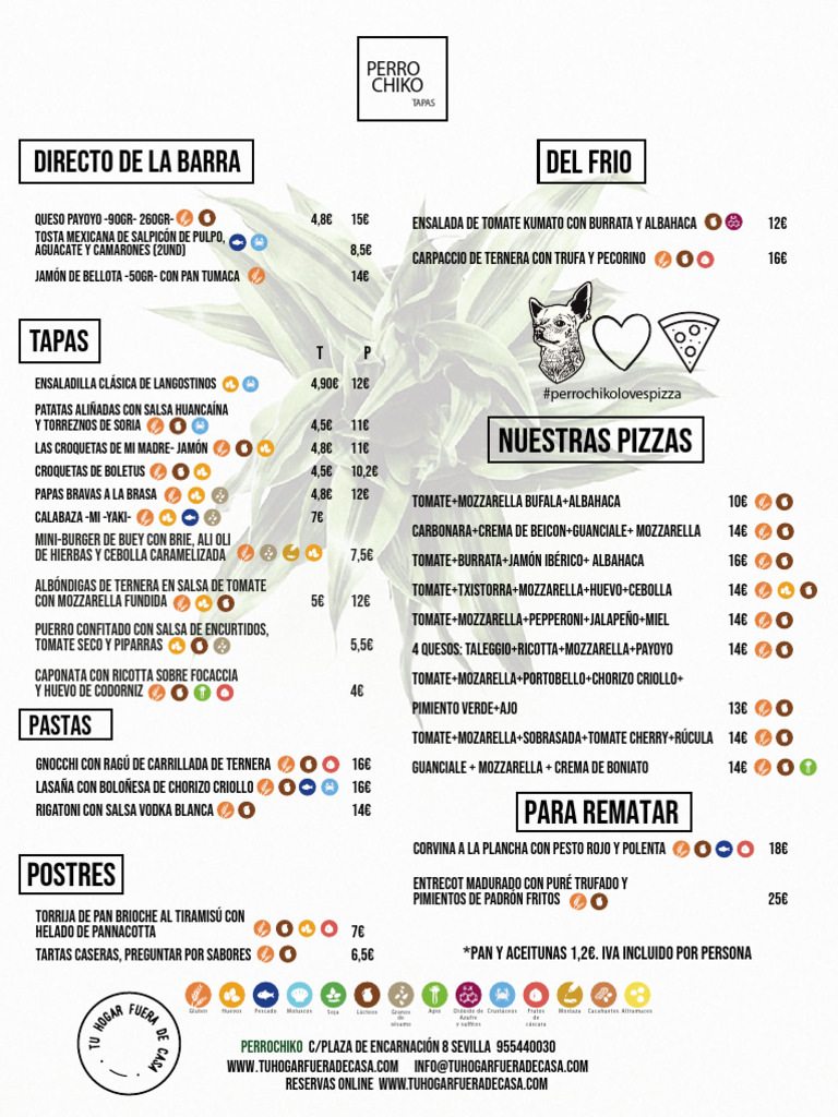 Carta Perro Chiko Combinada Octubre | PDF | Alimentos | Cocina