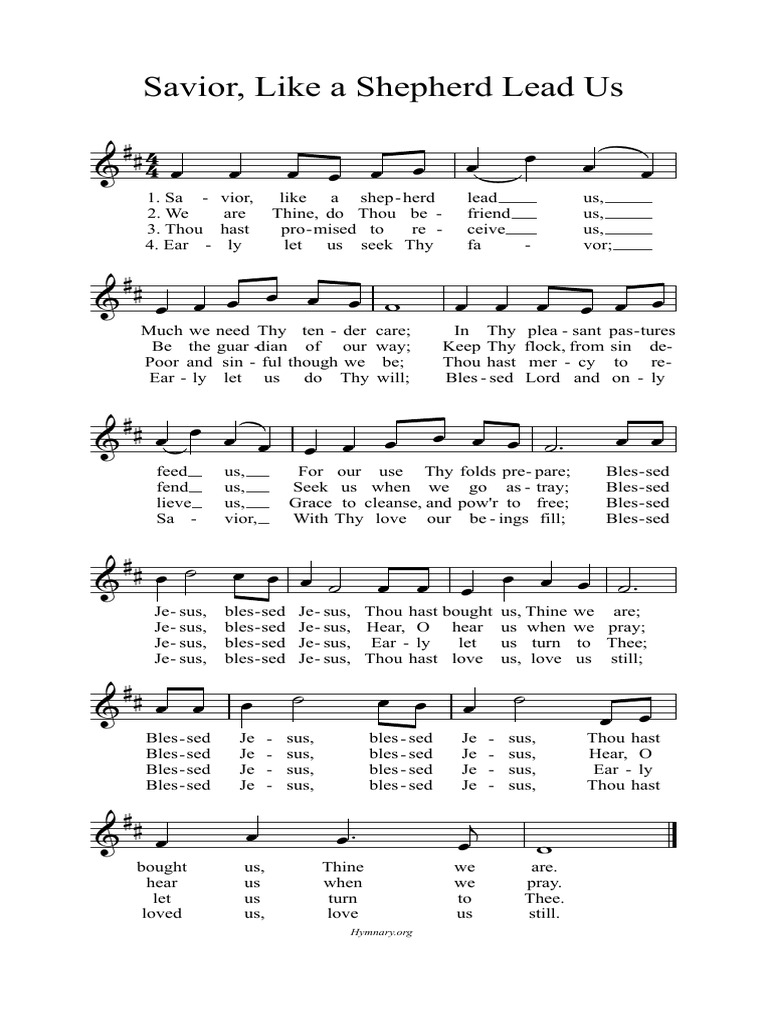Savior Like A Shepherd - Bulletin | PDF