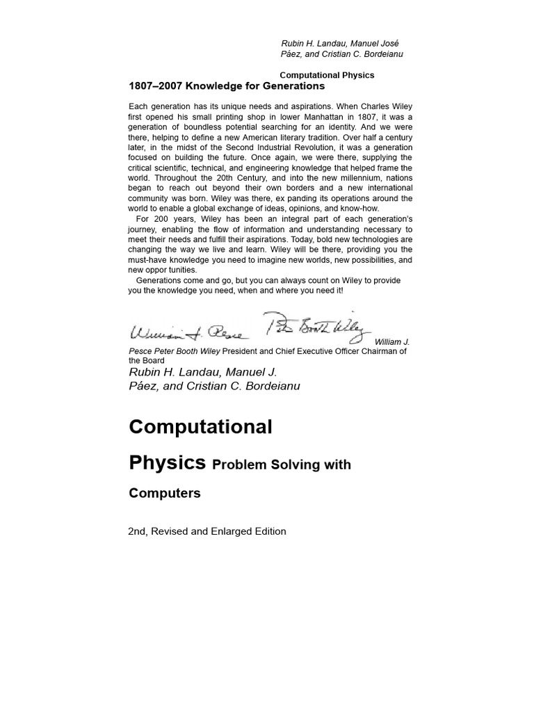 Computational Physics Problem Solving With Computers | PDF | Chaos Theory | Computer Program