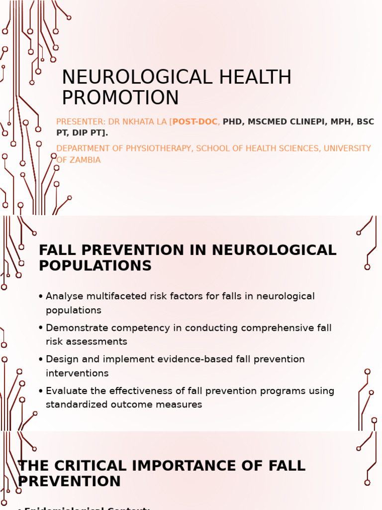 Neurological Health Promotion - Nkhata | PDF | Clinical Medicine ...