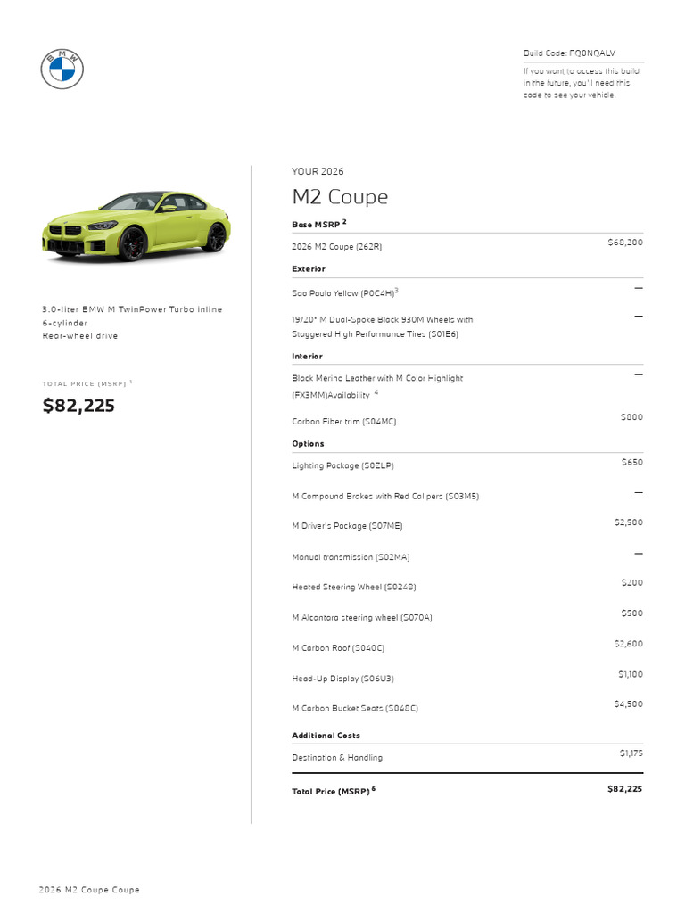 Build Your Own Car - Luxury Car Customizer by BMW USA0001 | PDF ...