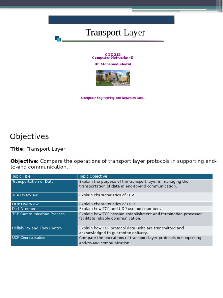Lecture14 Transport Layer | PDF | Port (Computer Networking ...