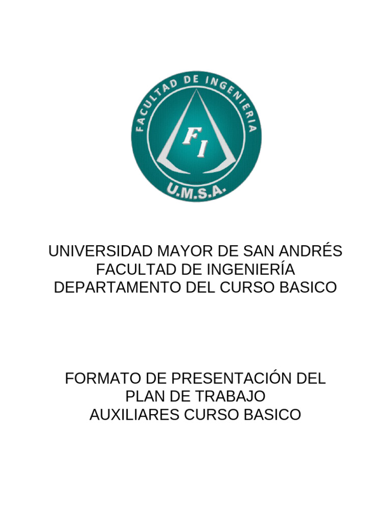 FI08 Plan Trabajo LFIS 102 | PDF | Resistencia Eléctrica y Conductancia ...