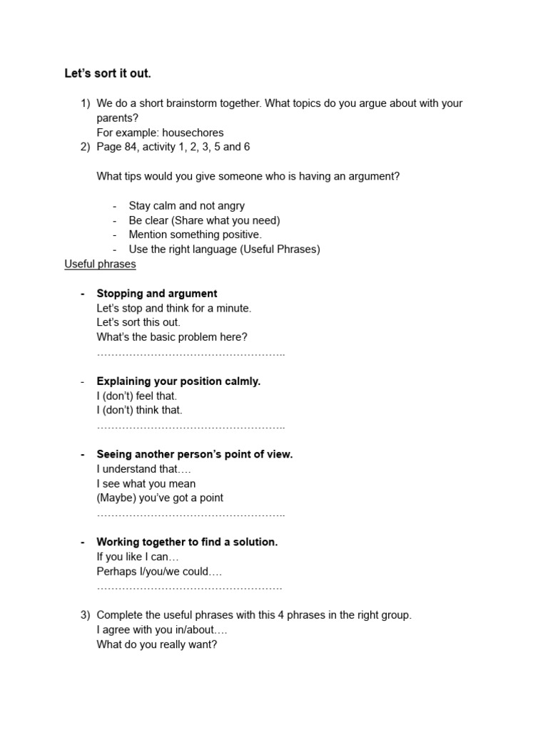 Workshop - Lets Sort It Out - July 21st | PDF
