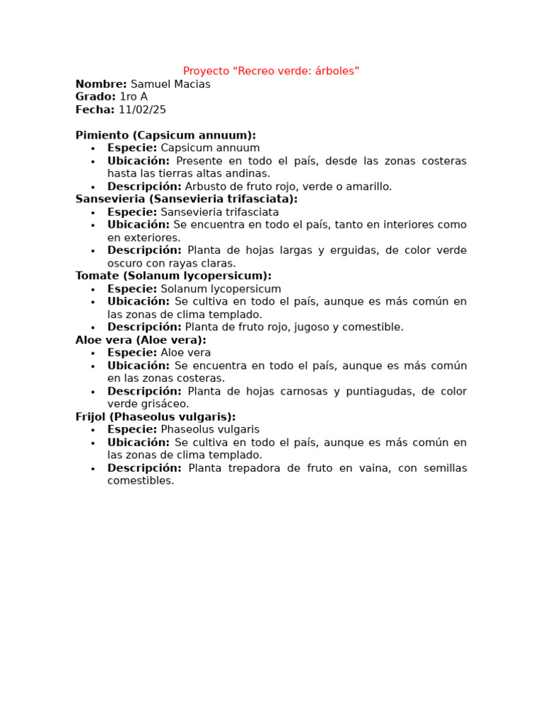 Recreo Verde | PDF