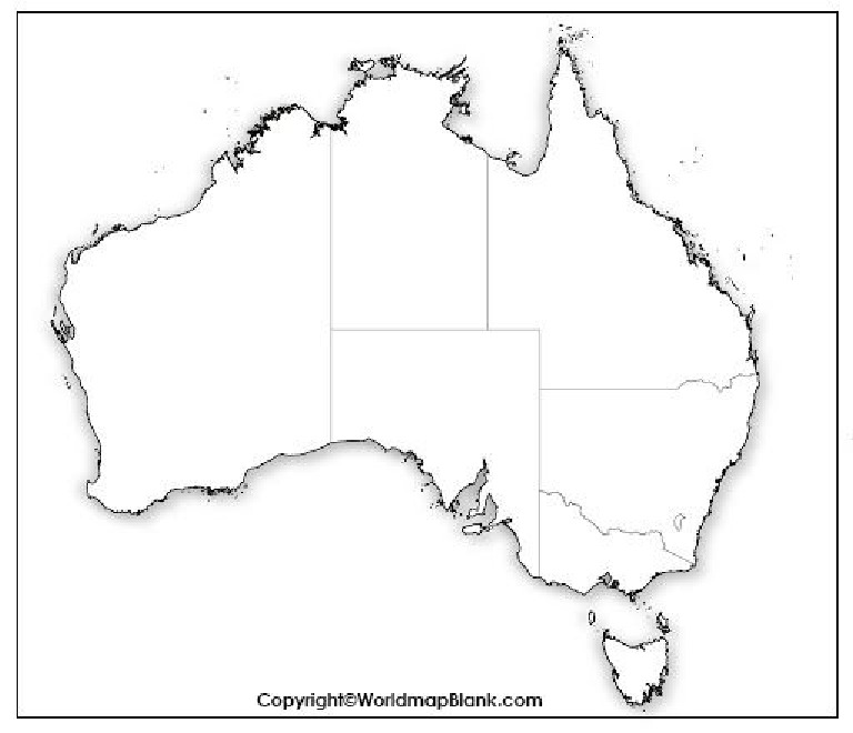 Printable Map of Australia | PDF