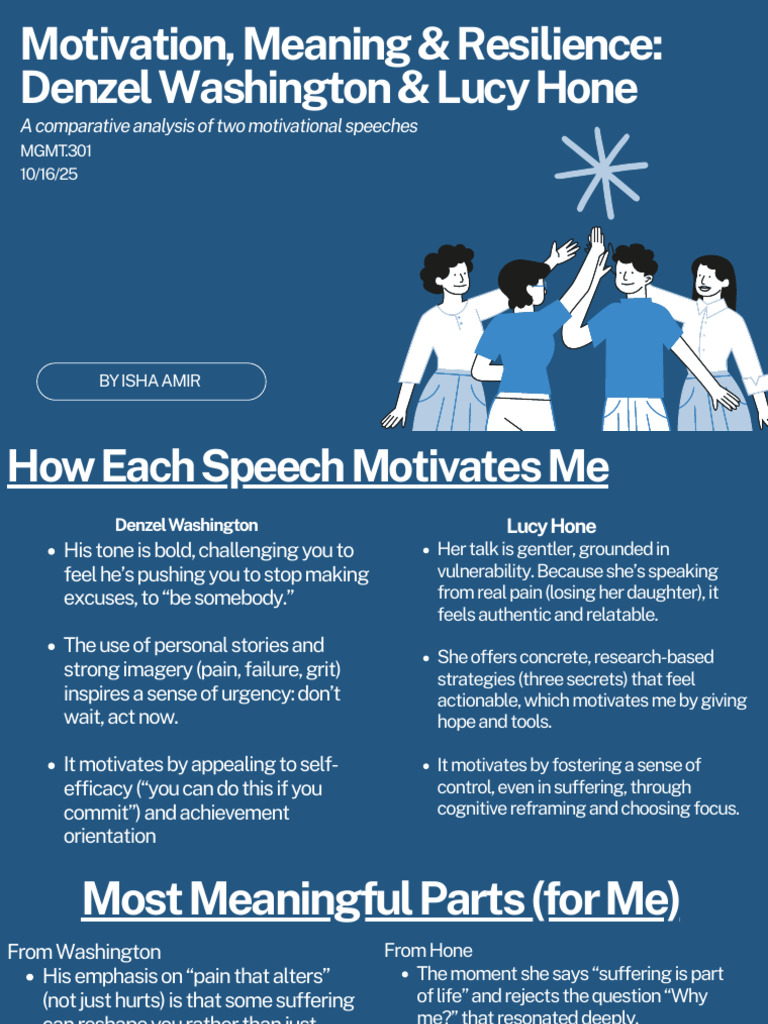 Motivation, Meaning & Resilience Denzel Washington & Lucy Hone | PDF ...