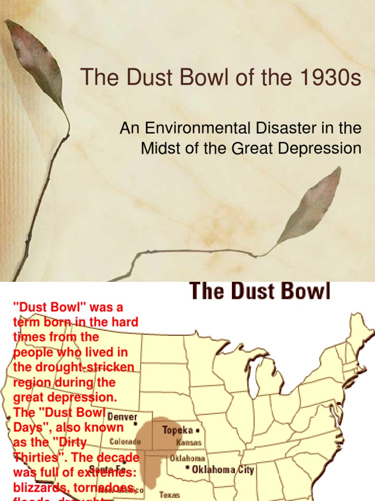 The Dust Bowl of The 1930s: An Environmental Disaster in The Midst of ...