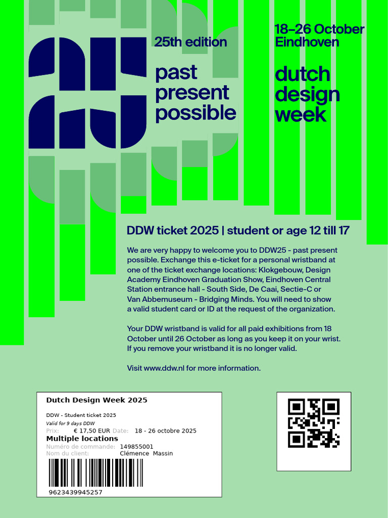 Dutch Design Week 2025 - Order 149855001 | PDF