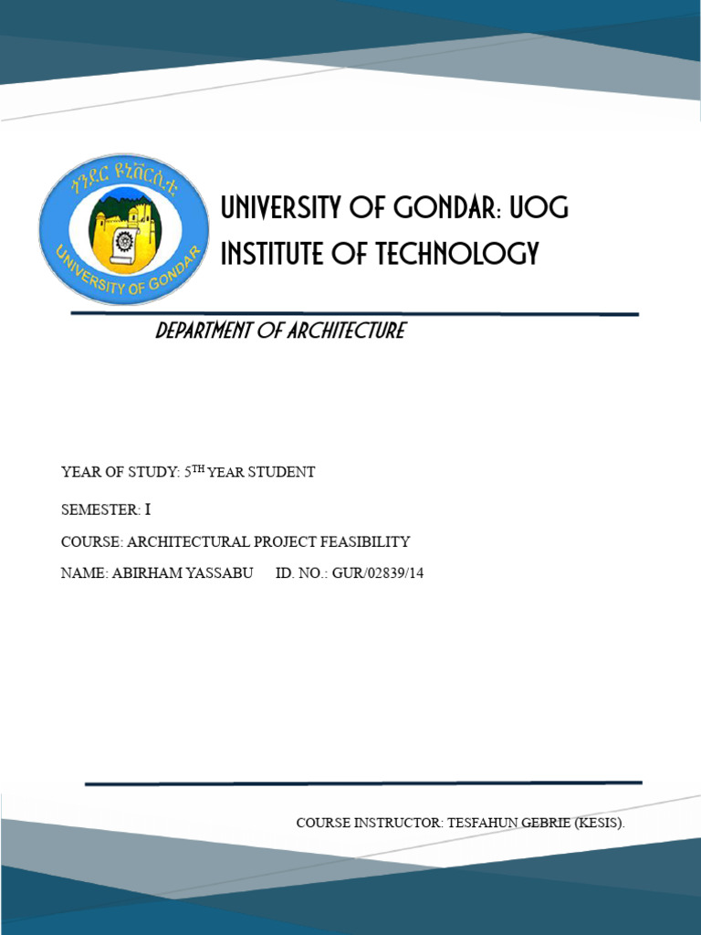 Abirham Yassabu - Architectural Project Feasibility - Why Feasibility Studies Matter. | PDF ...