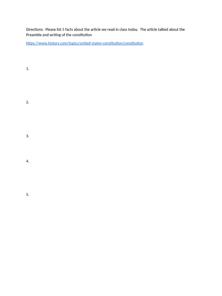Preamble-Constitution 5 Facts | PDF