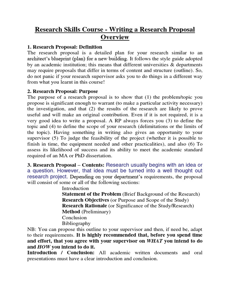 Research Skills Course Writing A Researc | PDF