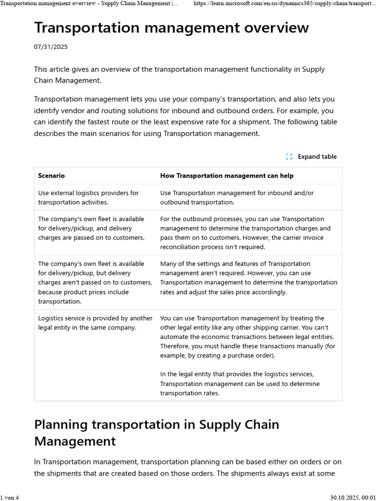Transportation Management | PDF | Logistics | Transport