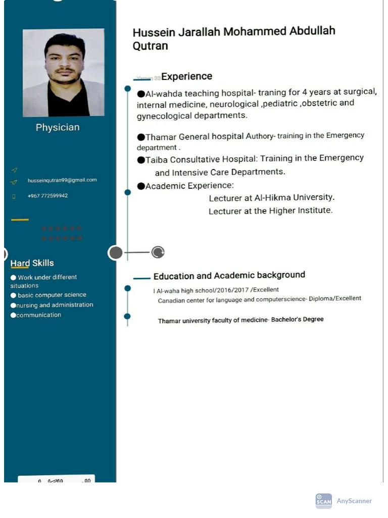 CV DR Hussein Qutran | PDF